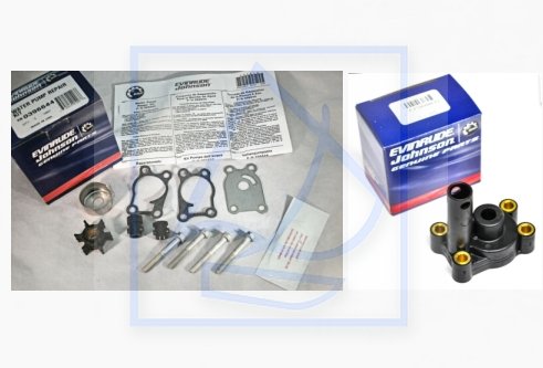 Kpl pompy wody z obudową górną Johnson Evinrude 5KM 6KM 8KM 396644 ...